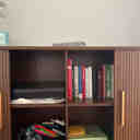 Ebern Designs 47" Sideboard Buffer Cabinet with Fluted Slide Doors, Tambour Storage Cabinet with ...